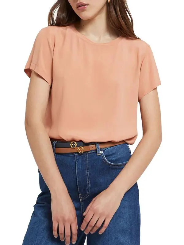 OTTOD'AME Silk Blend T-shirt - Peach