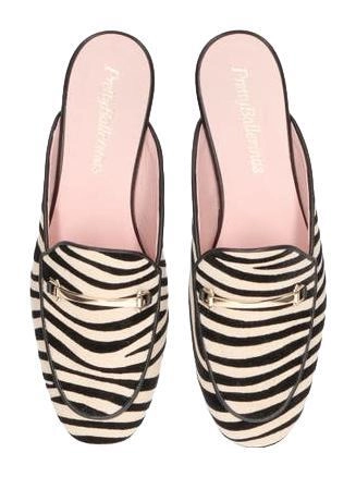 Pretty Ballerinas Round Toe Animal Print Loafer Slide - Beige