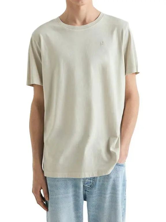 SCALPERS Regular Fit Embroidered T-shirt - Lightgrey