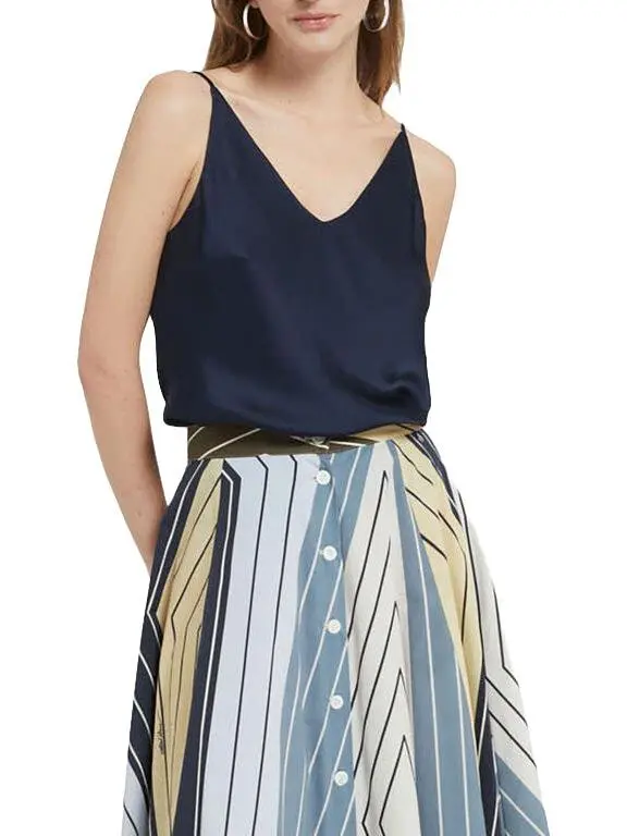 OTTOD'AME Viscose Sleeveless Top - Blue
