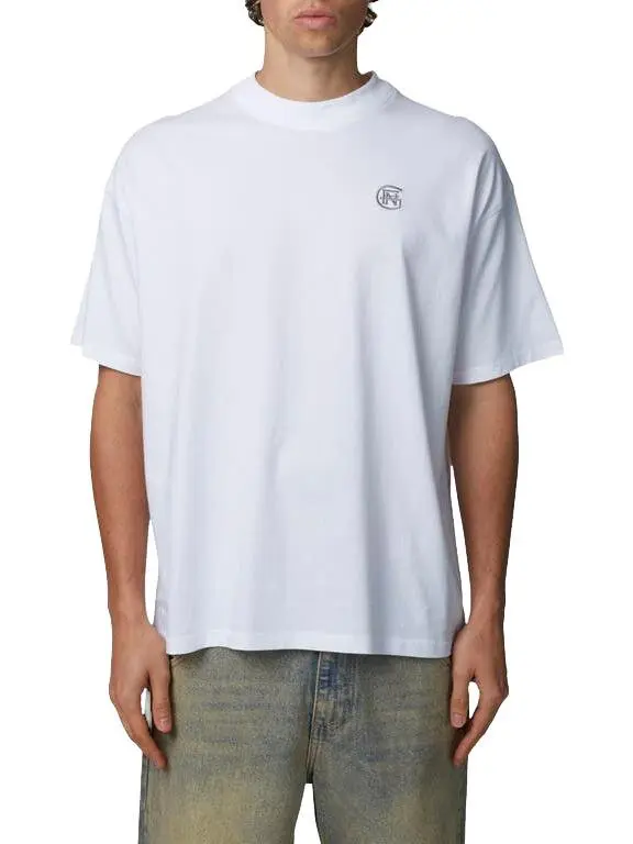GOOD FOR NOTHING Oversized Halftone T-shirt - White