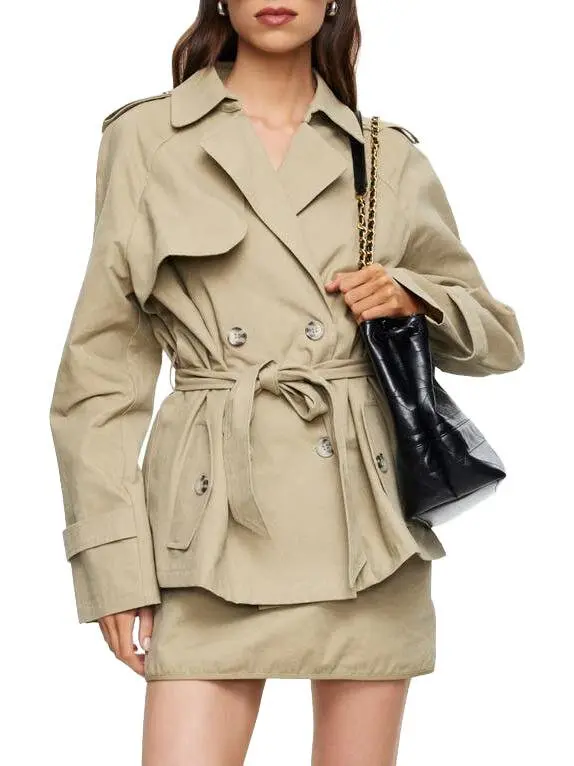 Lioness Trencherous Crop Coat - Tan