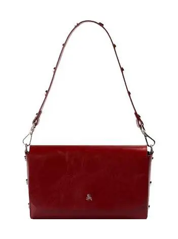 SCALPERS Mini Leather Studs Bag - Red