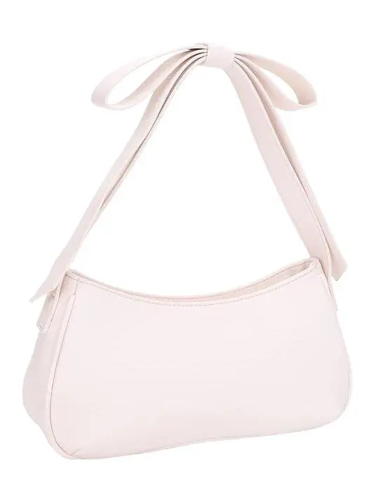 MALI + LILI Marissa Bow Vegan Leather Shoulder Bag - Ivory
