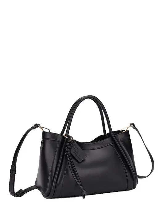 MALI + LILI Mabel Vegan Leather Satchel - Black