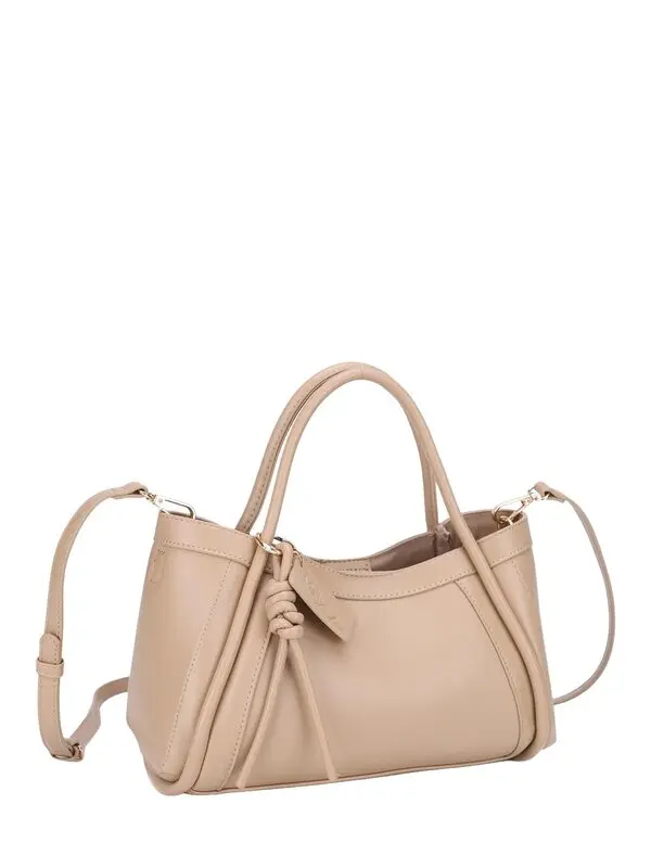MALI + LILI Mabel Vegan Leather Satchel - Camel