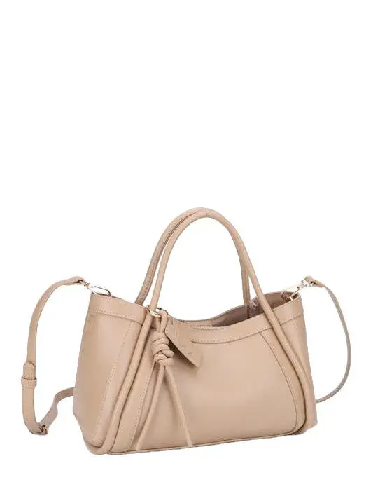 MALI + LILI Mabel Vegan Leather Satchel - Camel