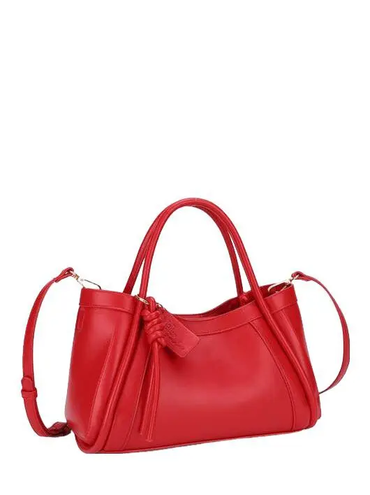 MALI + LILI Mabel Vegan Leather Satchel - Red