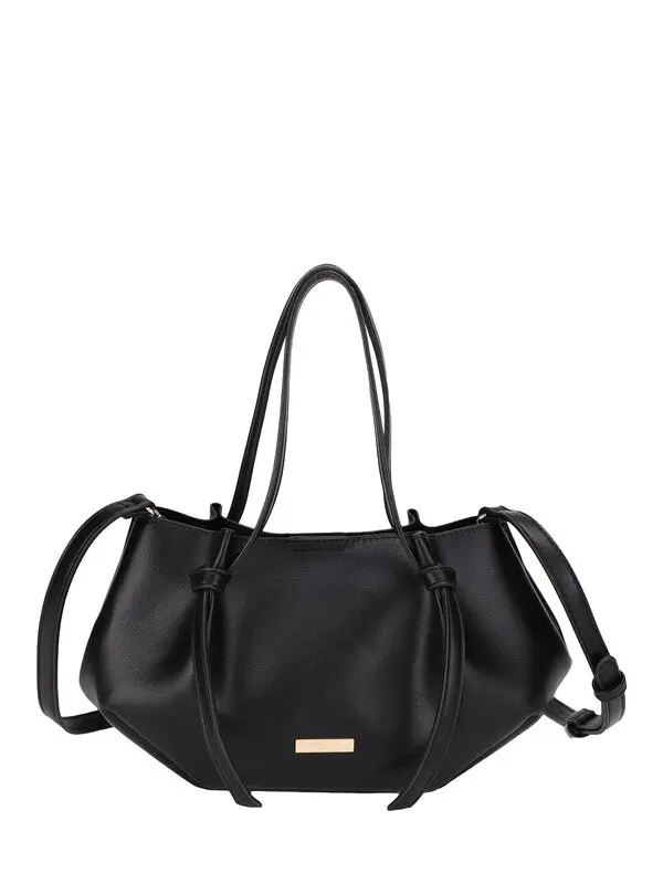 MALI + LILI Mini Lou Lou Vegan Leather Tote - Black
