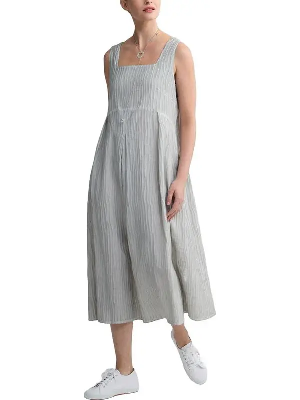 LUUKAA Garment-dyed Balloon Dress - Ash Grey