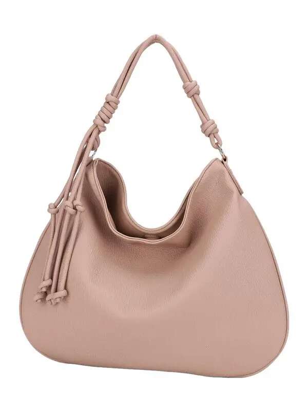MALI + LILI Yasmin Vegan Leather Hobo Shoulder Bag - Sand