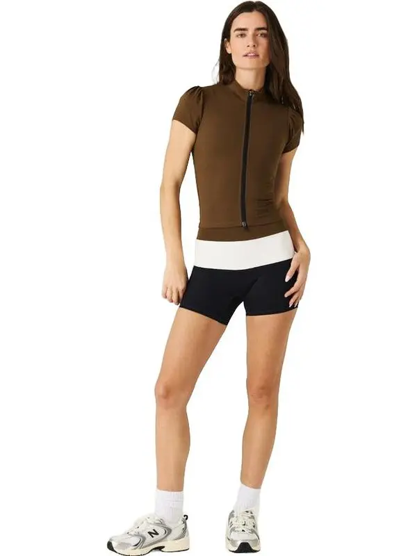 DAUGHTER LESSONS Contour Cap Sleeve Jacket - Brown