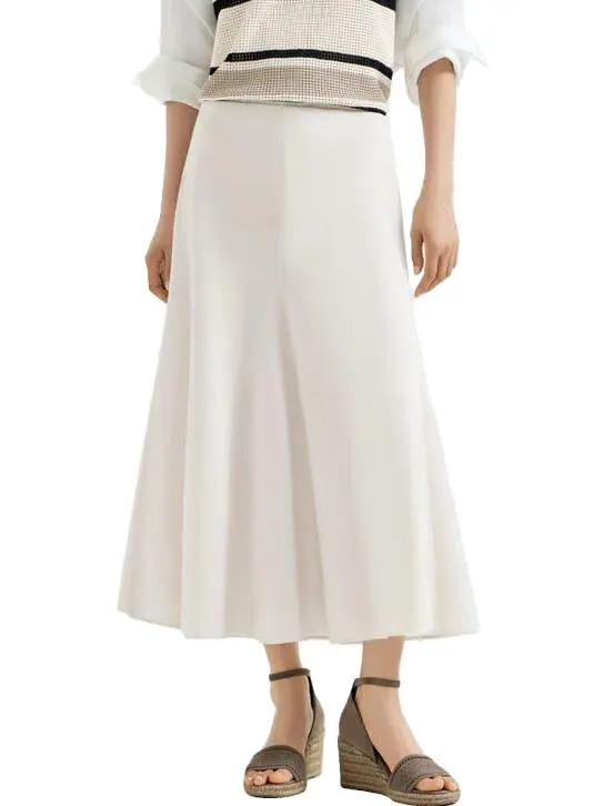 Brunello Cucinelli Cotton Organza Skirt - Milk