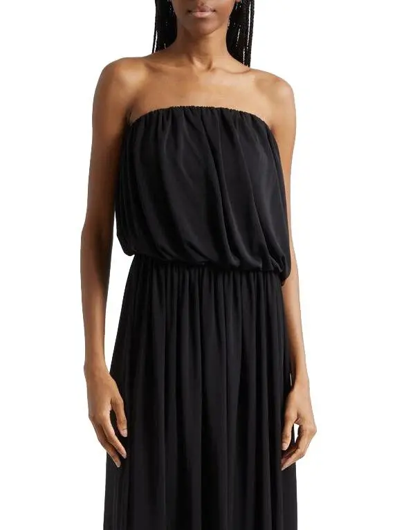 Cinq À Sept Calden Strapless Bubble Hem Top - Black