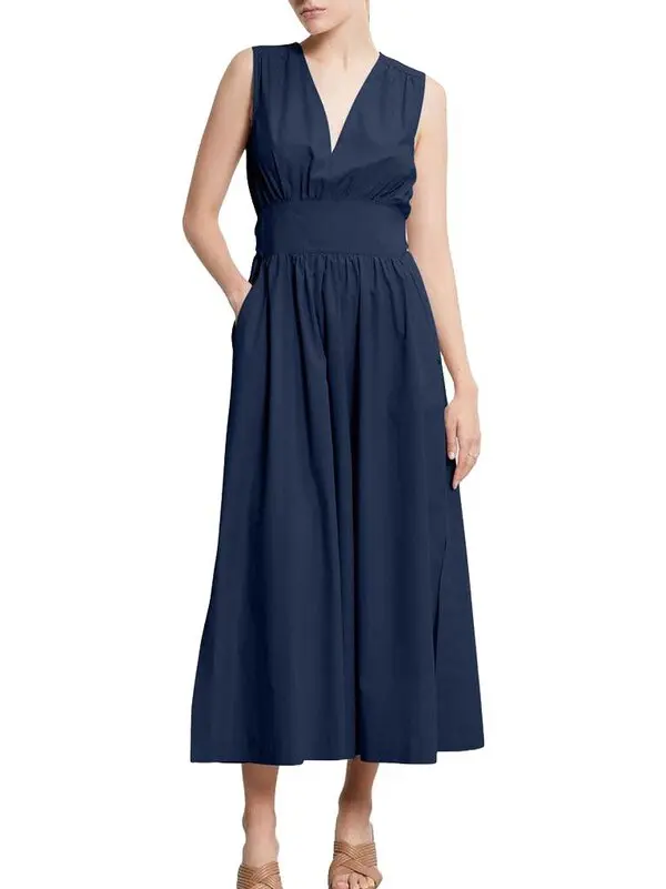 OTTOD'AME Poplin Long Dress - Blue
