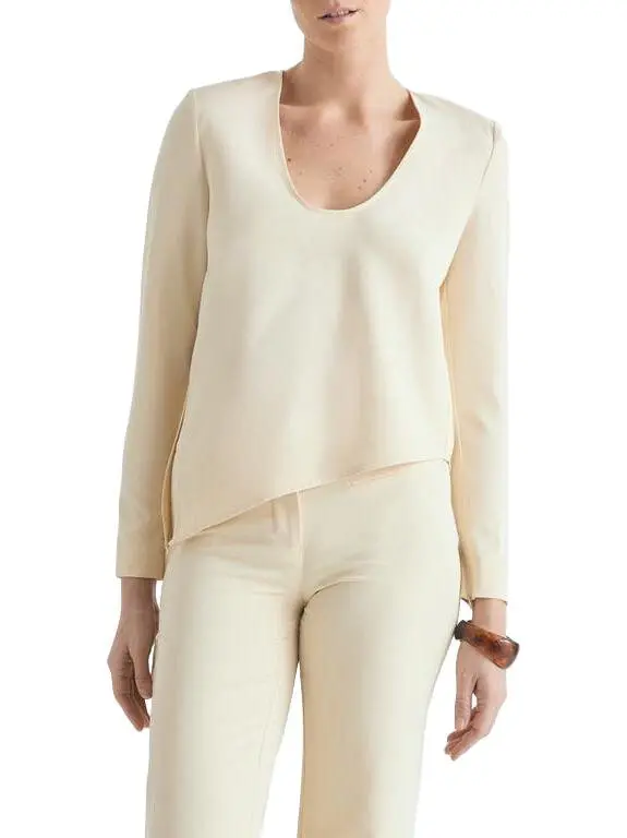 SCALPERS Asymmetrical Fluid Top - Lightyellow