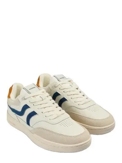 SCALPERS Leather And Suede Retro Sneakers - Whiteorange