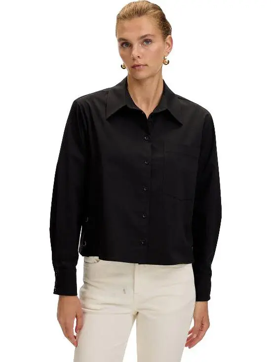 EXQUISE Theodora Long Sleeve Shirt - Black
