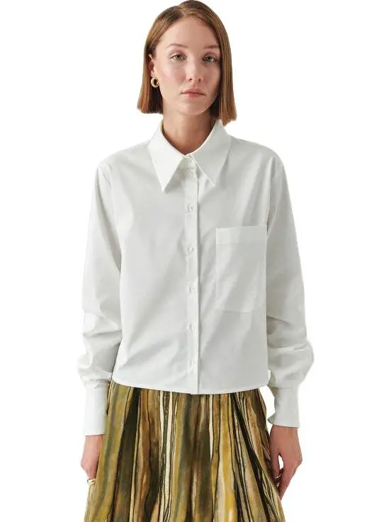 EXQUISE Theodora Long Sleeve Shirt - Ecru