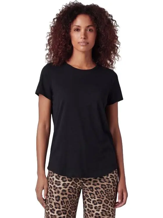 LORDS OF HARLECH Cap Sleeve Fine Gauge Knit Top - Black