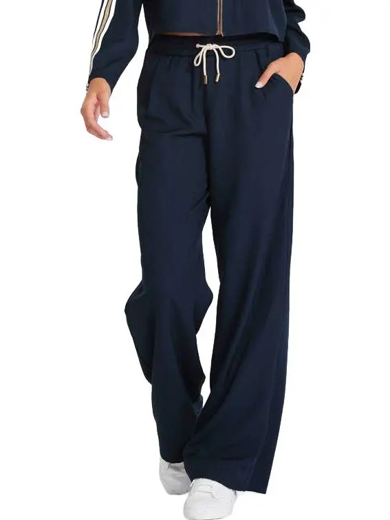 BISHOP + YOUNG Jordan Drawstring Pant Textured Straight Leg - Indigo