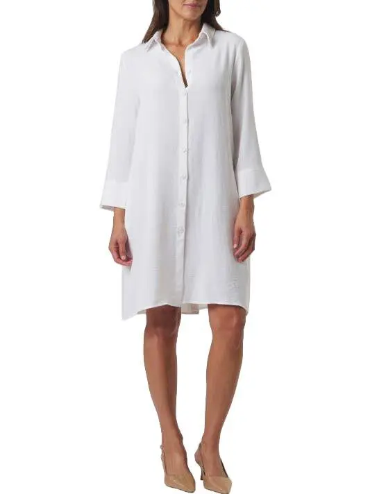 FRANNE GOLDE Lido A-line Shirt Dress With Pockets - Ivory