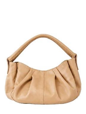 ROSZUAR Liora Sculptural Leather Shoulder Bag - Honey