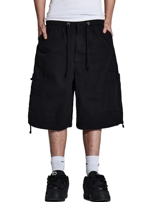 JADED LONDON Cargo Parachute Shorts - Black