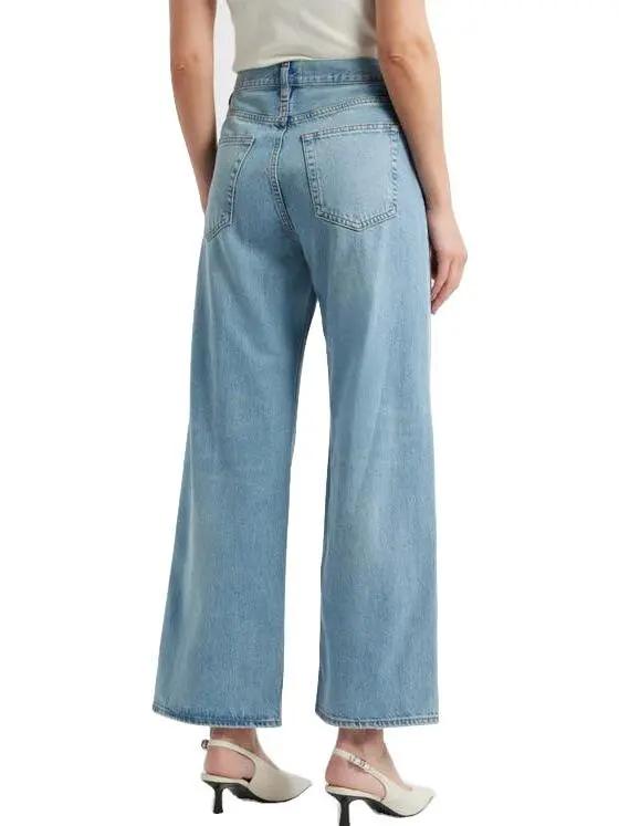 FRAME The Pixie Off Duty Stroll High Waist Relaxed Straight Leg Jeans - Frey