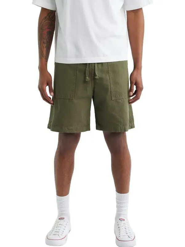 SERVICE WORKS Classic Cotton Poplin Chef Shorts - Olive