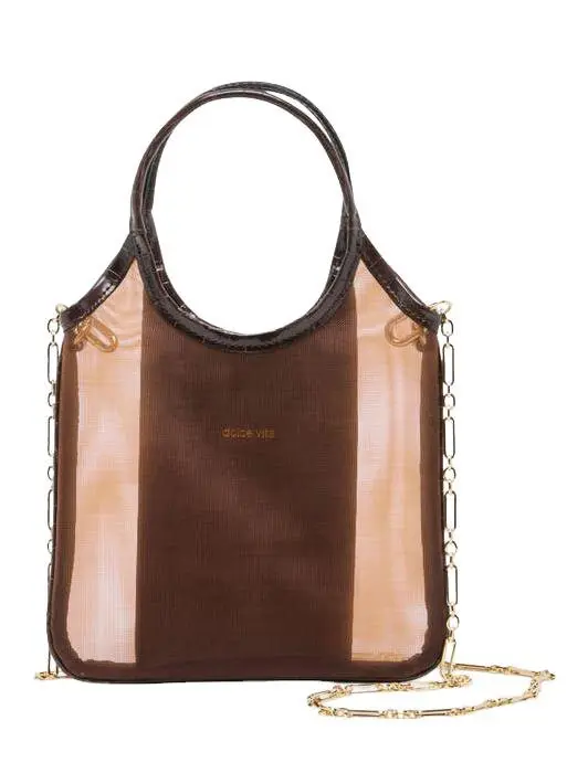 Dolce Vita Sylvene Canvas Crossbody - Chocolate