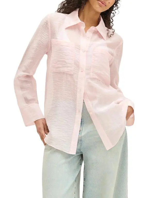 ALIGNE Cher Crinkle Shirt - Pink