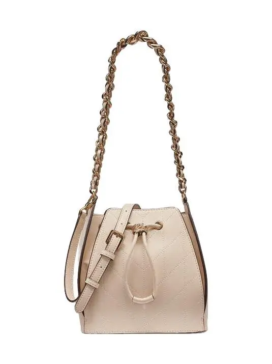 Karl Lagerfeld Paris Fantina Leather Crossbody Bag - Brie