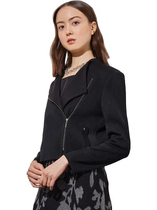 Ming Wang Tailored Moto Jacket - Black
