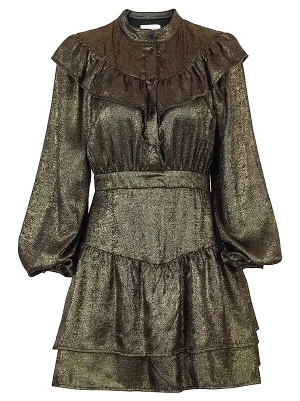 The Shirt By Rochelle Behrens Gwenyth Mini Dress - Bronze