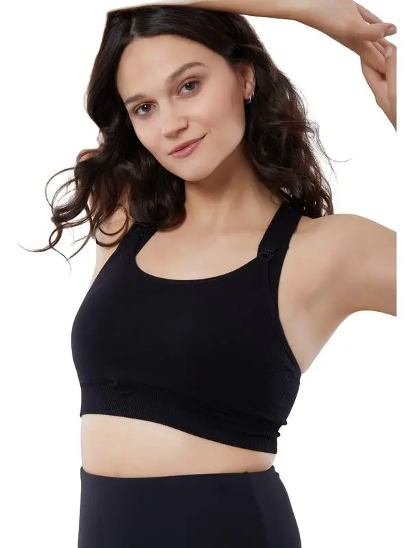 Ingrid & Isabel® Impact Nursing Sports Bra - Black