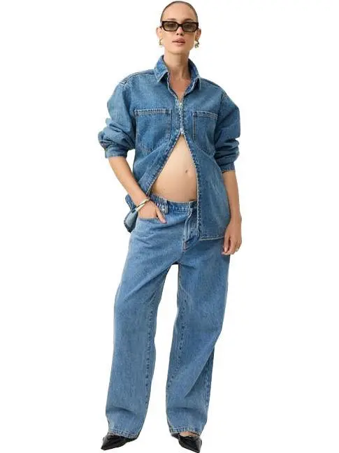 PORTIER Xander Shirt With Adjustable Strap - Denim