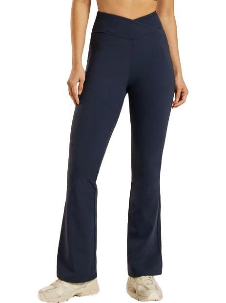 BE ATHLETICA Wrap-waist Flared Leggings - Midnight