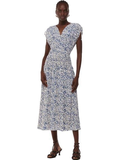 Whistles Flaming Leopard Print Midi Dress - Ivory/multi