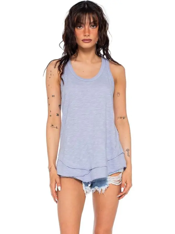 WILT CLOTHING Shirttail Tank - Thistle