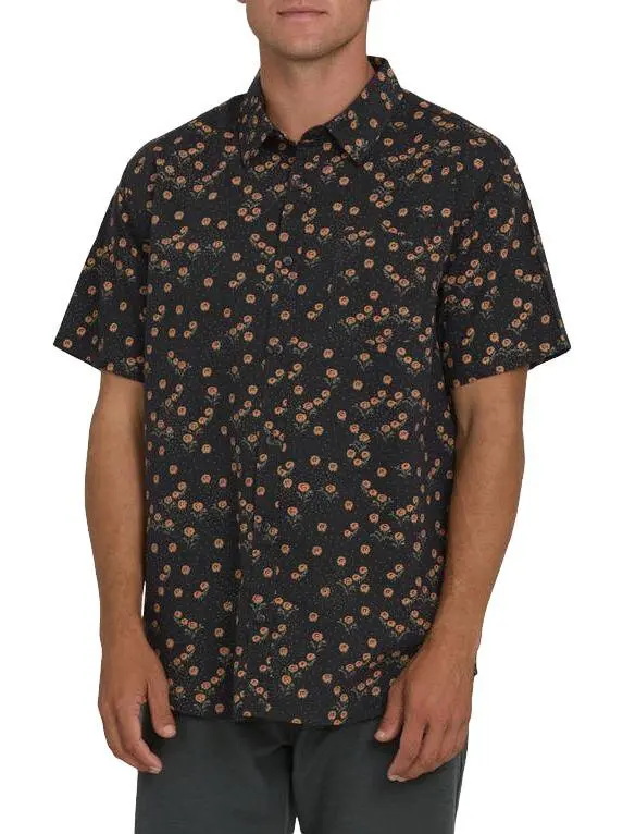 BILLABONG Sundays Short Sleeve Button-up Shirt - Black