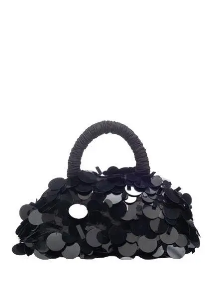 Merlette Lune Mini Sequin Bag - Black