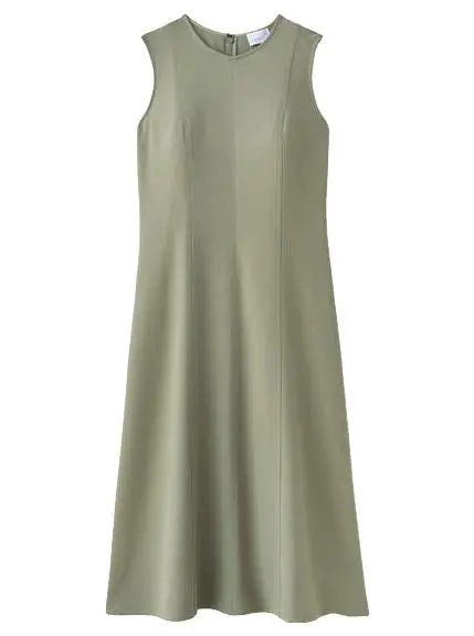 CARTOLINA Pebbled Crepe Midi Dress - Moss