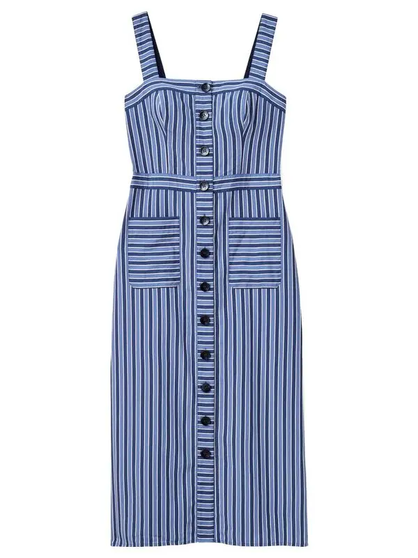 CARTOLINA Natalie Midi Dress - Blue