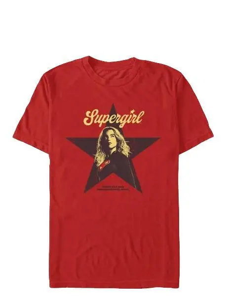 SUPERGIRL Star Frame Kara Graphic T-shirt - Red