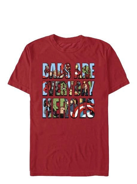 MARVEL Dads Are Everyday Heroes Short Sleeve Graphic T-shirt - Cardinal
