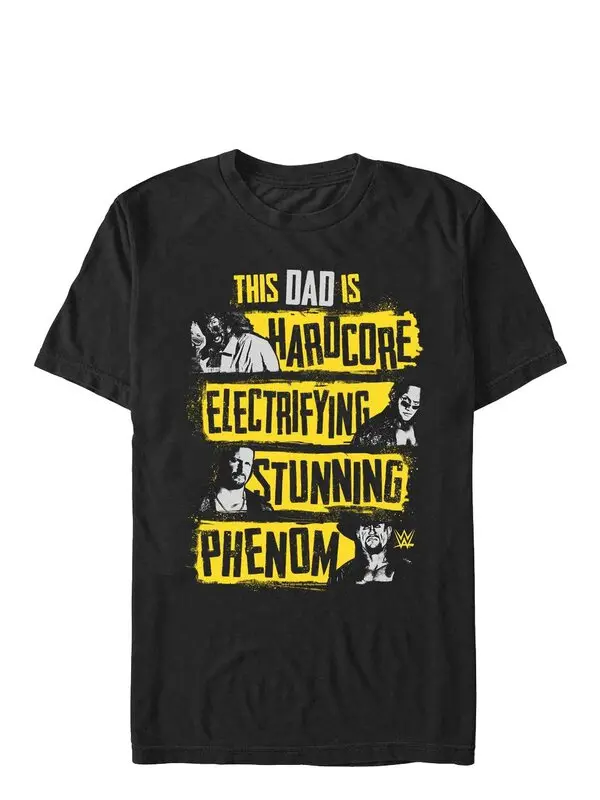 WWE This Dad Is Quote Short Sleeve Graphic T-shirt - Black