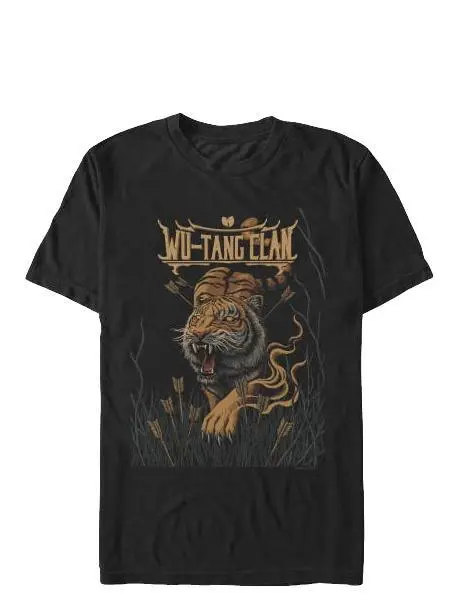 WU-TANG CLAN Wilderness Tiger Art Logo Graphic T-shirt - Black