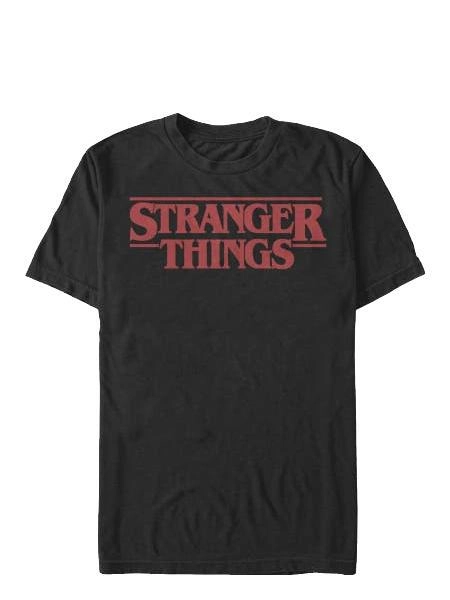 STRANGER THINGS Netflix Bold Logo Graphic T-shirt - Black