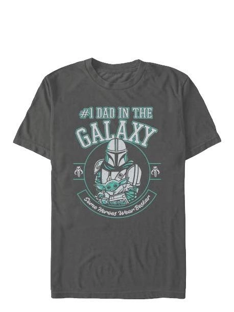 STAR WARS: THE MANDALORIAN Some Dads Wear Beskar Short Sleeve Graphic T-shirt - Pepper
